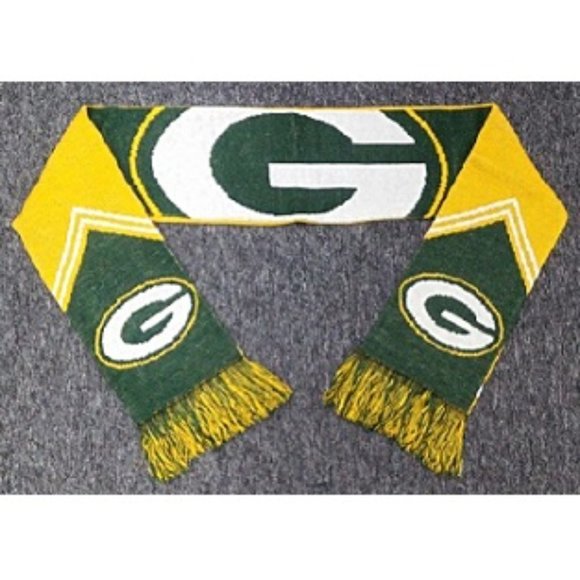 Foco | Accessories | Green Bay Packers Logo Scarf With Fringenfl | Poshmark